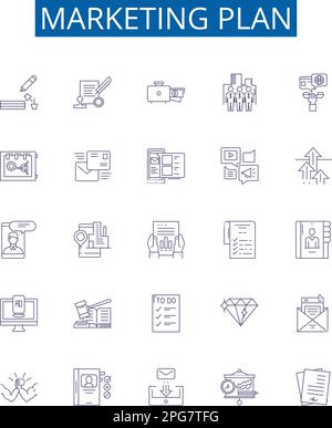 Competitive analysis line icons collection. Comparison, Market, Competition, Strategy, SWOT ...