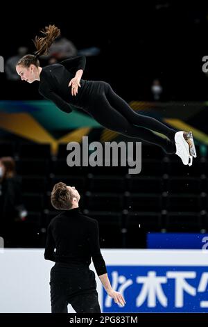 Brooke McINTOSH & Benjamin MIMAR (CAN), during Pairs Short Program, at ...
