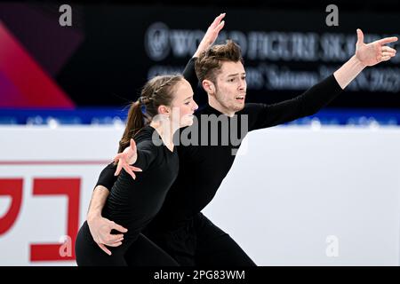 Brooke McINTOSH & Benjamin MIMAR (CAN), during Pairs Short Program, at ...