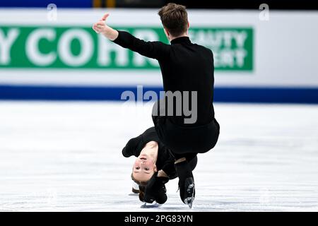 Brooke McINTOSH & Benjamin MIMAR (CAN), during Pairs Practice, at the ...