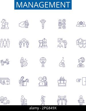 Plan line icons collection. Strategize, Blueprint, Scheme, Schedule ...
