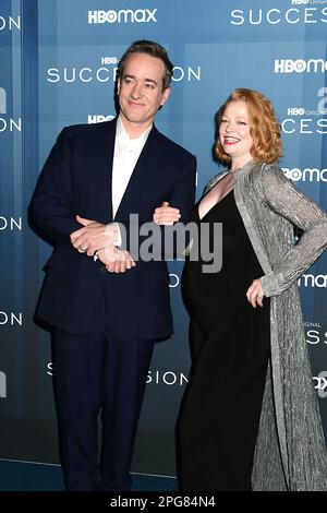 Matthew Macfadyen and Sarah Snook attends HBO's "Succession" red carpet ...