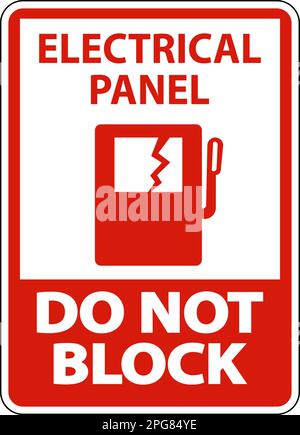 Electrical Panel Do Not Block Floor Label Stock Vector Image & Art - Alamy