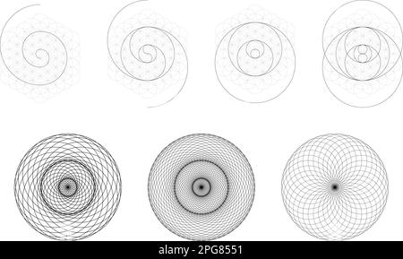 Set of geometrical elements and shapes. Sacred Geometry vector designs Stock Vector Image & Art ...