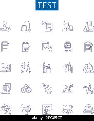 Gauge and assess line icons collection. Evaluate, Measure, Analyze ...