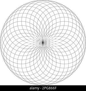 Torus yantra vector isolated on white background. Sacred geometry ...