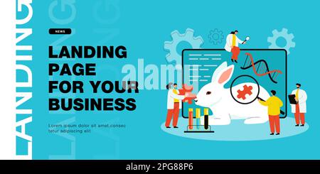 Layout with genetically modified rabbit in laboratory Stock Vector ...