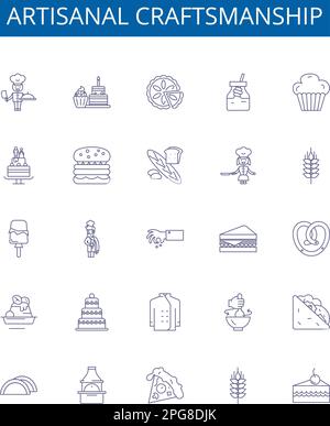 Craftsman line icons collection. Artisan, Woodworker, Maker, Carpenter ...