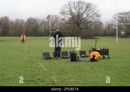Ruislip, UK. 21st March, 2023. A new patch of bubbling liquid has ...