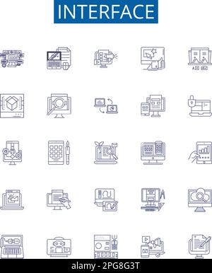 Protocol line icons collection. Standard, Procedure, Convention, Rule ...