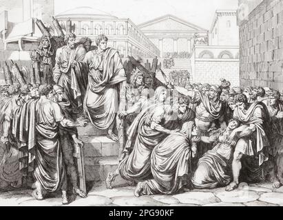 Lucius Virginius kills his daughter Virginia to keep her from the ...