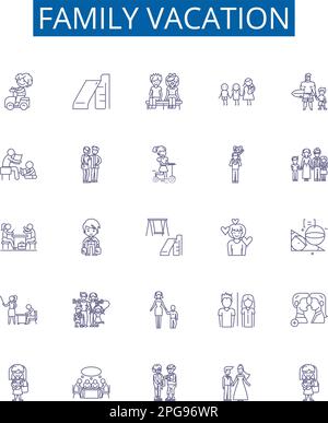 Outing line icons collection. Adventure, Exploration, Excursion ...