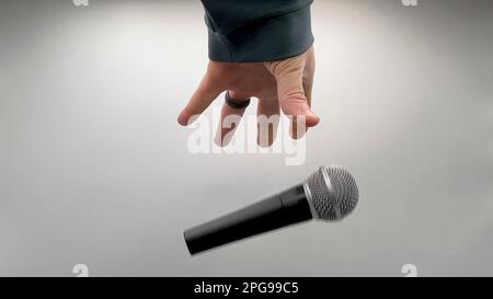 Caucasian Man Dropping the Mic Sequence - Popular Performance All Black ...