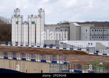 West Ruislip, UK. 21st March, 2023. HS2 High Speed Rail Construction ...
