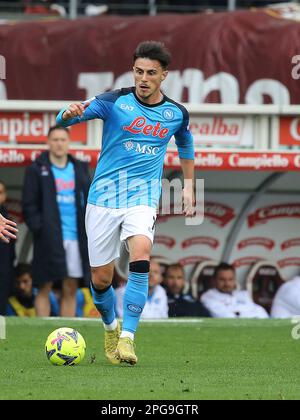Eljif Elmas of SSC Napoli during the Serie A match between AS Roma and ...
