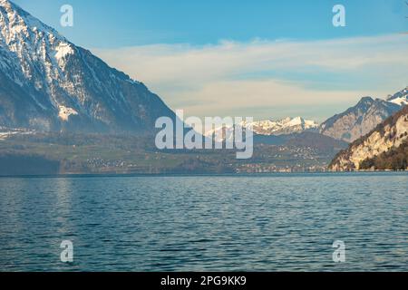 Beatenberg, Canton Bern, Switzerland, February 12, 2023 Fascinating ...