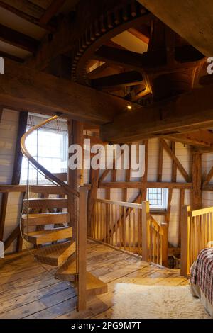 Converted windmill interior. Traditional Homes, Rural setting, United ...