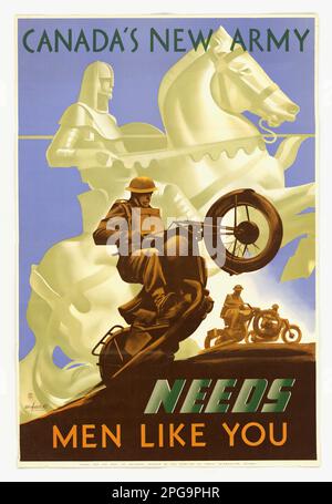 "CANADA'S NEW ARMY NEEDS MEN LIKE YOU" - A vintage Canadian recruiting ...