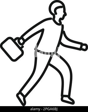 Rush job calendar icon. Outline Rush job calendar vector icon for web ...