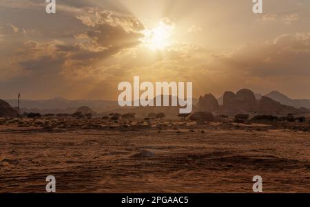 Typical landscape in Alula region near Hegra Mada'in Salih ...