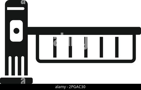 Steel automatic gates icon simple vector. House gate. Auto parking ...
