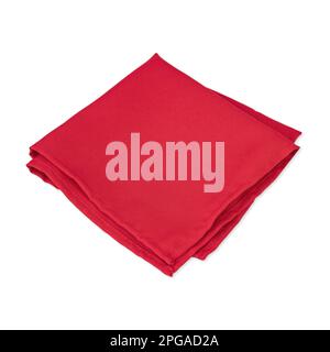 isolated folded red napkin over white background Stock Photo - Alamy