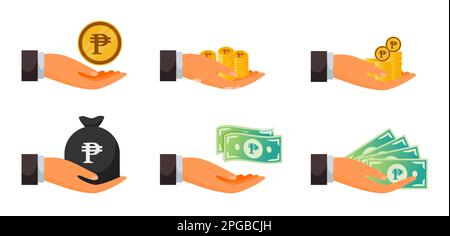 Philippine Peso Coin Icon Set Stock Vector Image & Art - Alamy