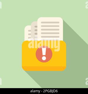 Rush folder icon flat vector. Business work. Computer service Stock ...