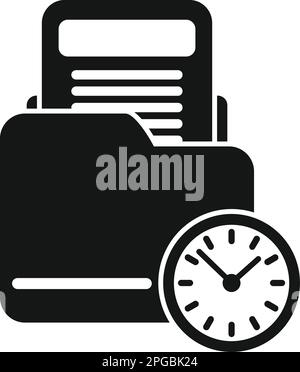 Rush folder icon simple vector. Business work. Computer service Stock ...