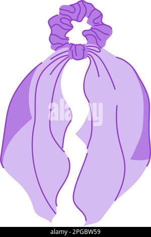 style hair scrunchies cartoon vector illustration Stock Vector Image ...