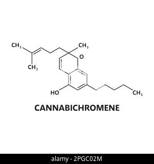 Skeletal formula of Cannabichromene. Drug chemical molecule Stock ...