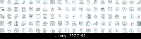 agile icons, signs, outline symbols, concept linear illustration line ...