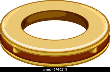 brass grommet ring cartoon vector illustration Stock Vector Image & Art ...