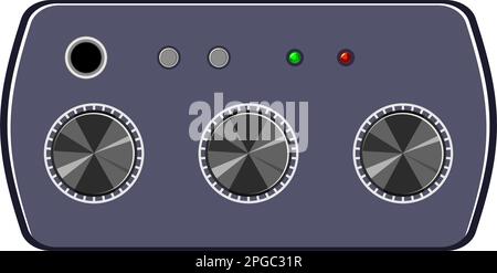 audio headphone amp cartoon vector illustration Stock Vector Image ...