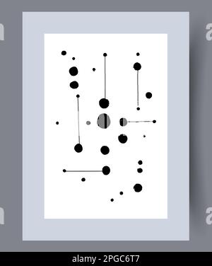 Contemporary abstract minimalistic pattern with stripes, cracks shapes ...