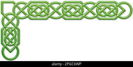 L-shaped border made with Celtic knots to use in designs for St ...