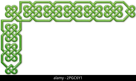 L-shaped border made with Celtic knots to use in designs for St ...