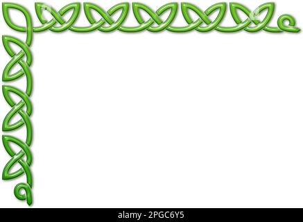 L-shaped border made with Celtic knots to use in designs for St ...