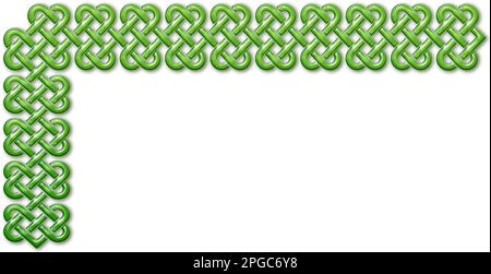 L-shaped border made with Celtic knots to use in designs for St ...