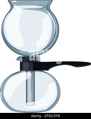 siphon syphon coffee maker cartoon vector illustration Stock Vector ...