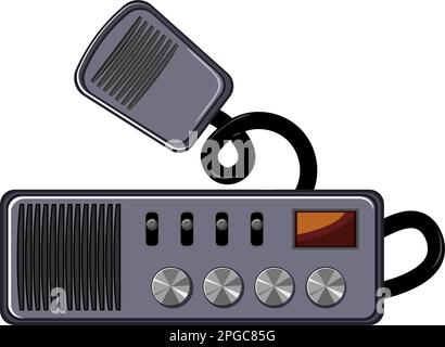 radio transceiver set cartoon vector illustration Stock Vector Image ...
