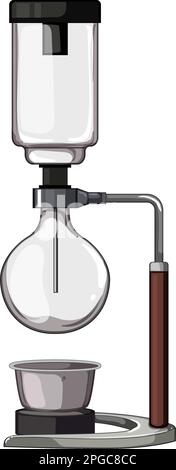 espresso syphon coffee maker cartoon vector illustration Stock Vector ...