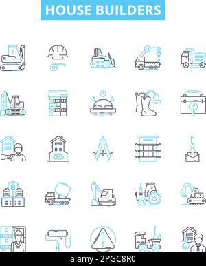 Architects vector line icons set. Design, Creativity, Vision, Blueprint ...