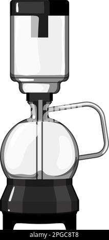 siphon syphon coffee maker cartoon vector illustration Stock Vector ...