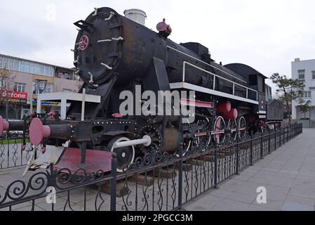 A preserved ex Turkish Railways 2-10-0 Orenstein & Koppel steam loco No ...
