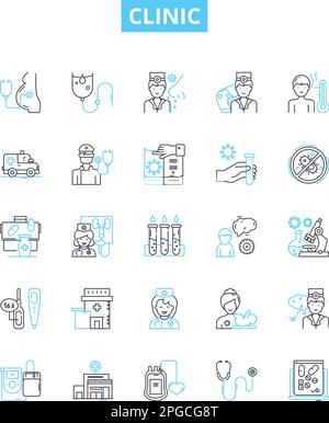 Medical laboratories line icons, signs, vector set, outline concept ...