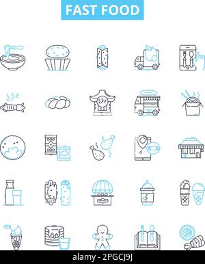 McDonalds, KFC, Starbucks, Burger King logos. Popular chains of fast ...