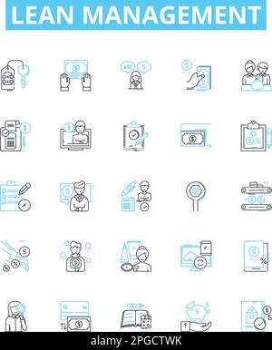 Lean Management vector line icons set. Lean, Management, Efficiency ...