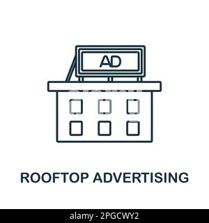 Unipole Billboard line icon. Colored element sign from outdoor ...