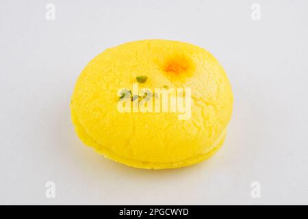 Bengali sweet cham cham on white background Stock Photo - Alamy